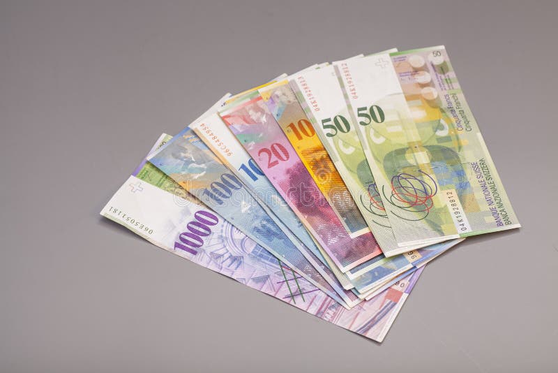 Swiss Francs, Currency of Switzerland Stock Image - Image of bill ...