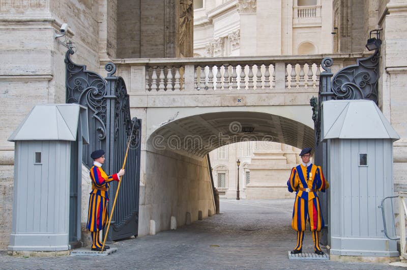 Swiss guards editorial image. Image of entrance, guards - 26986875