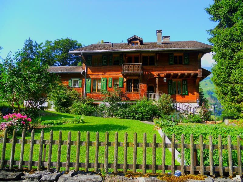 Swiss house stock photo. Image of switzerland, picturesque - 44397150
