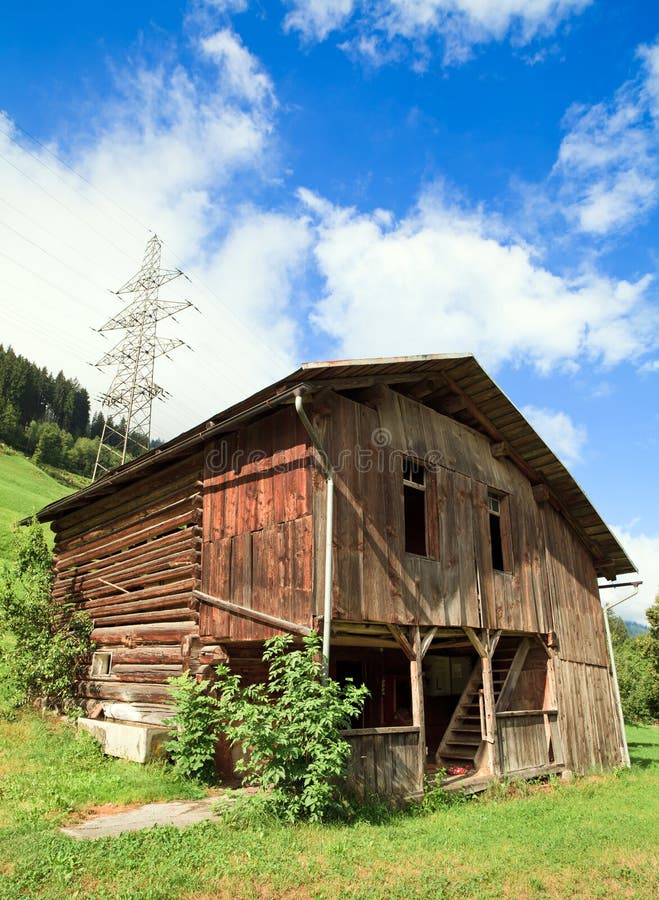Swiss Mountain Barn stock photo. Image of valley, tower - 16068640
