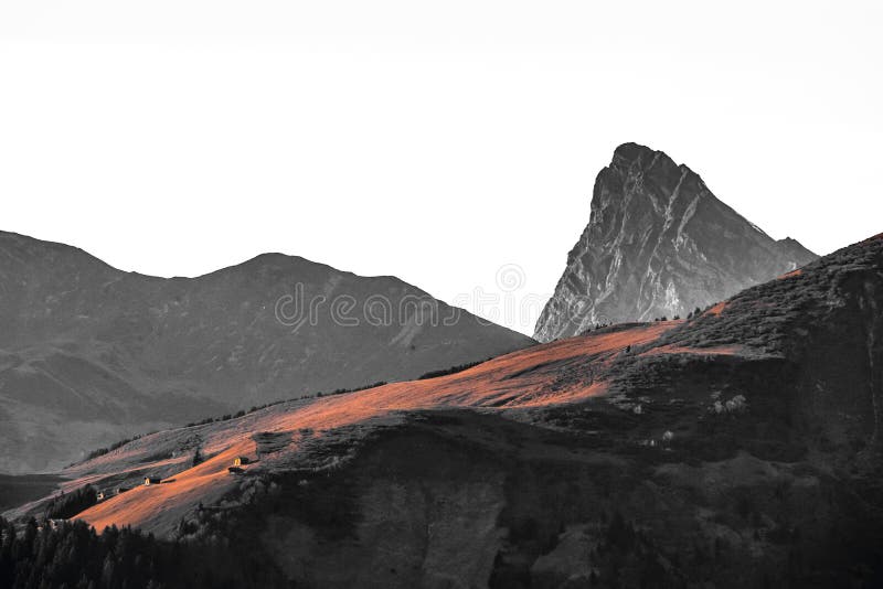 Swiss mountain view stock image. Image of graubafrac14 - 138390699