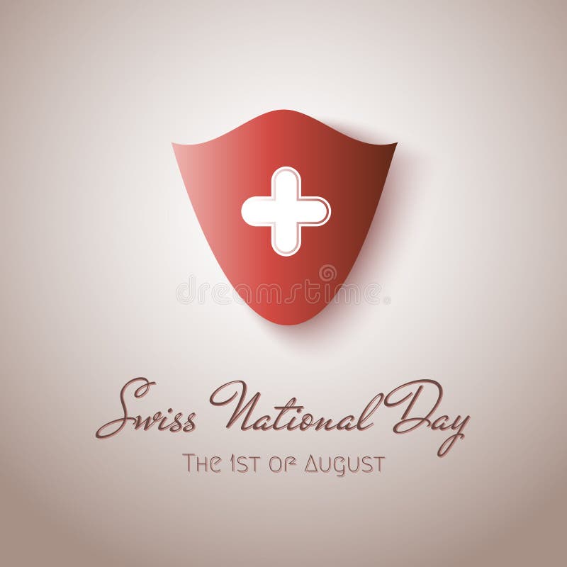 Swiss national flag shield stock vector. Illustration of swiss - 71104611