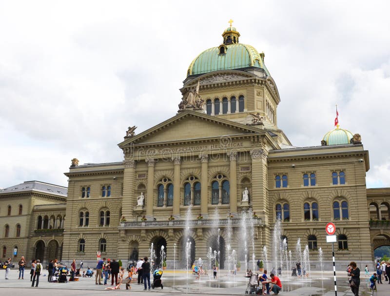Swiss Parliament Building in Bern Stock Photo - Image of capital ...