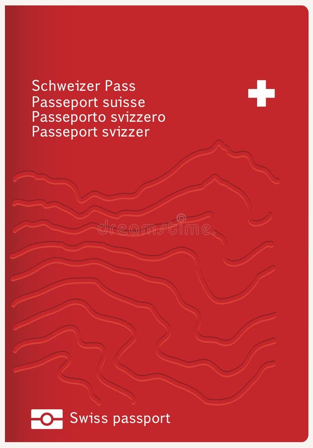 Swiss pass stock vector. Illustration of document, line - 283760409