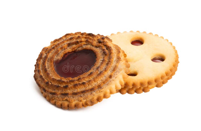 Swiss Pastry with Nuts Isolated Stock Photo - Image of white, cream ...