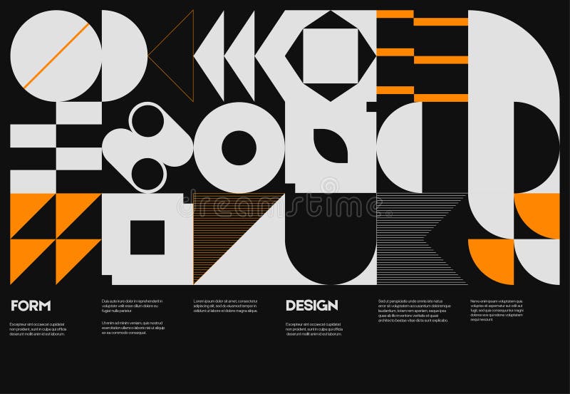 Swiss Poster Design Template Layout with Clean Typography and Minimal ...