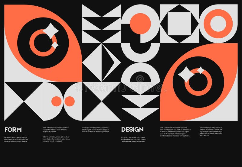 Swiss Poster Design Template Layout with Clean Typography and Minimal ...