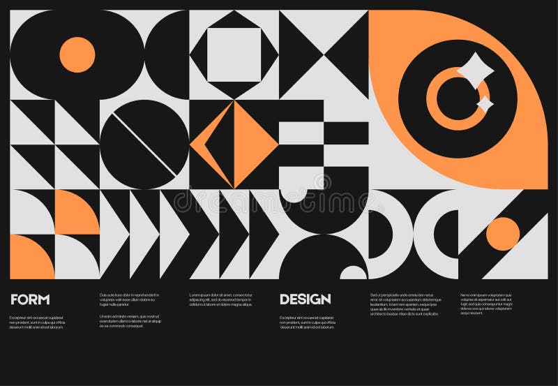 Swiss Poster Design Template Layout with Clean Typography and Vector ...