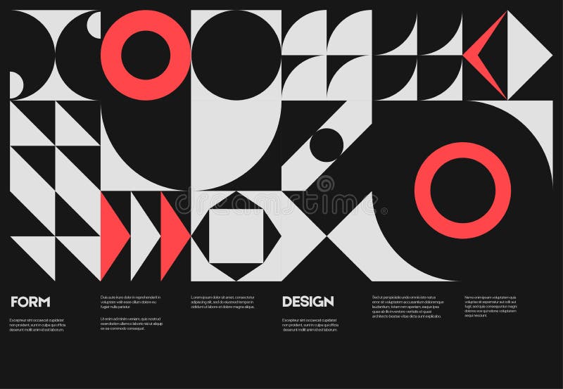 Swiss Poster Design Template Layout with Clean Typography and Vector ...