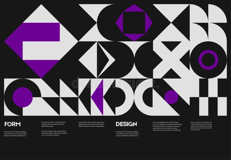 Swiss Poster Design Template Layout with Clean Typography and Vector ...