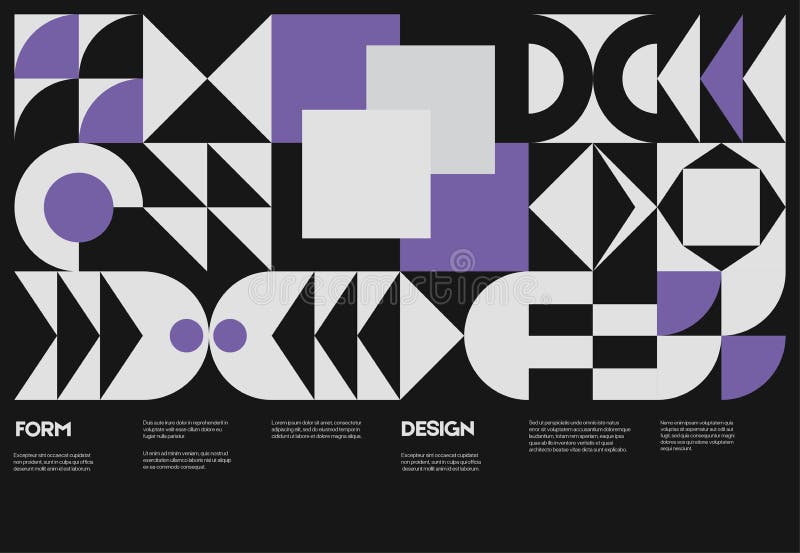 Swiss Poster Design Template Layout with Clean Typography and Vector ...