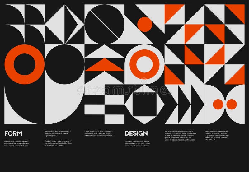 Swiss Poster Design Template Layout with Clean Typography and Vector ...