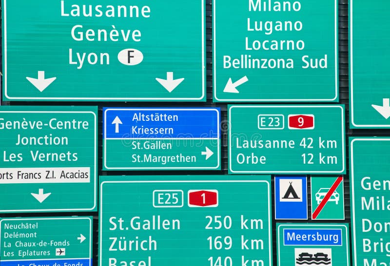 Swiss Road Signs - Free Photo from StockFreeImages