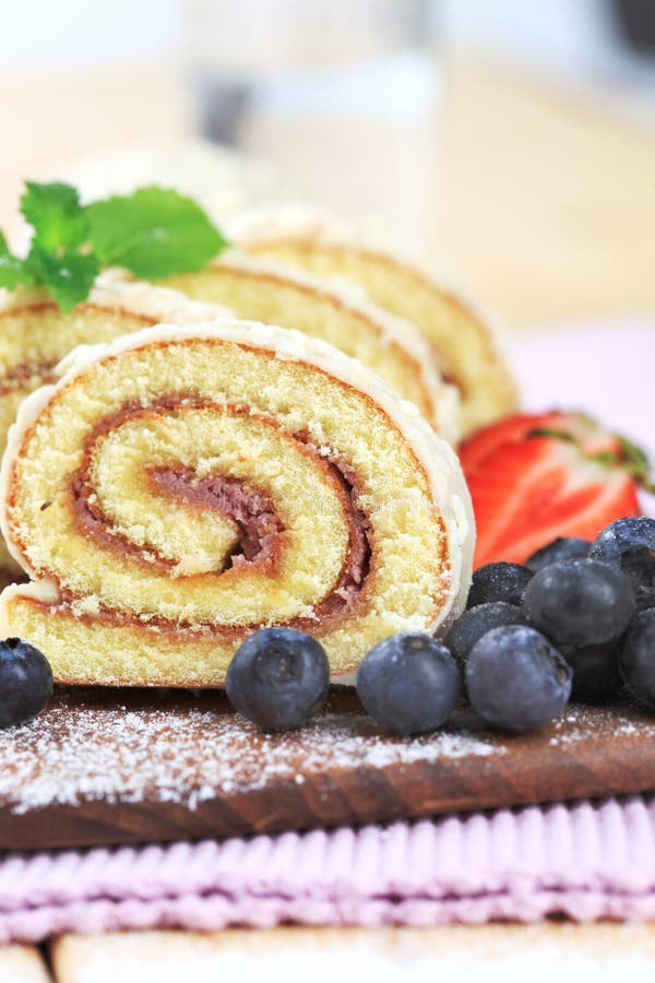 Swiss roll stock photo. Image of sweet, cake, ready, confectionery ...