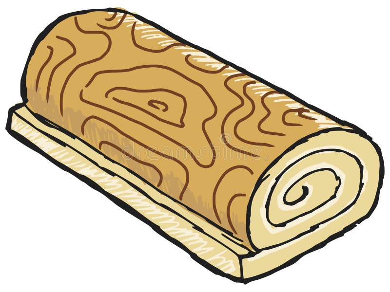 Swiss-roll illustration stock vector. Illustration of layer - 15518315