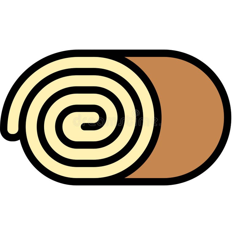 Swiss Roll Icon, Bakery and Baking Related Vector Stock Vector ...