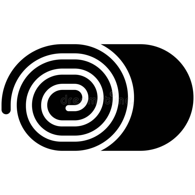 Swiss Roll Icon, Bakery and Baking Related Vector Stock Vector ...