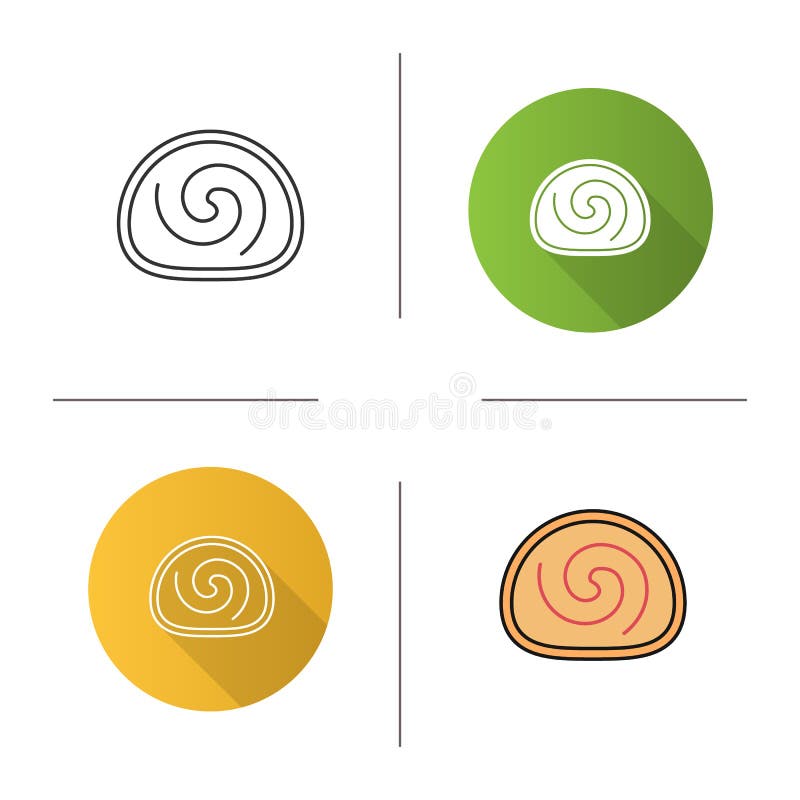 Swiss roll icon stock vector. Illustration of isolated - 197449293
