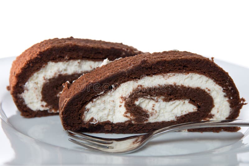 Swiss roll stock image. Image of icing, meal, food, cake - 83378355