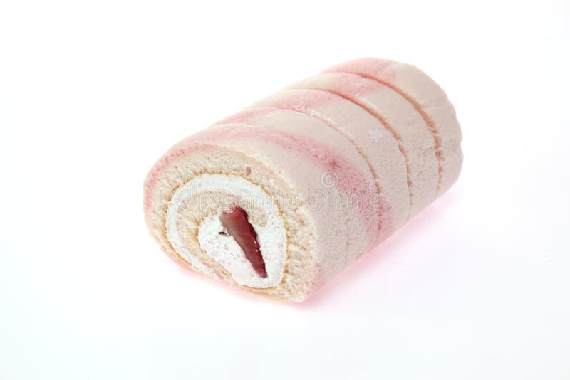 Swiss roll on the dish stock photo. Image of dessert - 36770452