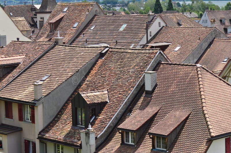 Swiss Rooftops stock photo. Image of housetop, detail - 12498056