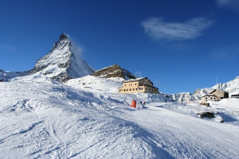 Swiss slope Zermatt stock image. Image of outdoors, seasonal - 11286317