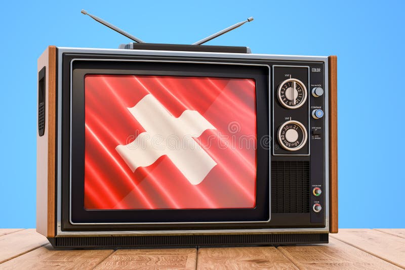 Swiss Television Concept, 3D Stock Illustration - Illustration of ...