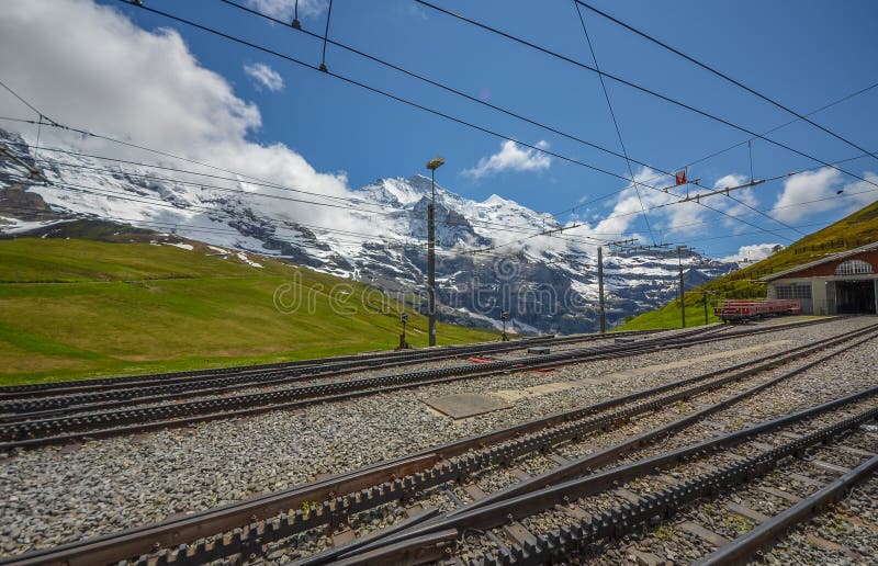 Swiss Train System, Switzerland Stock Photo - Image of european, alps ...