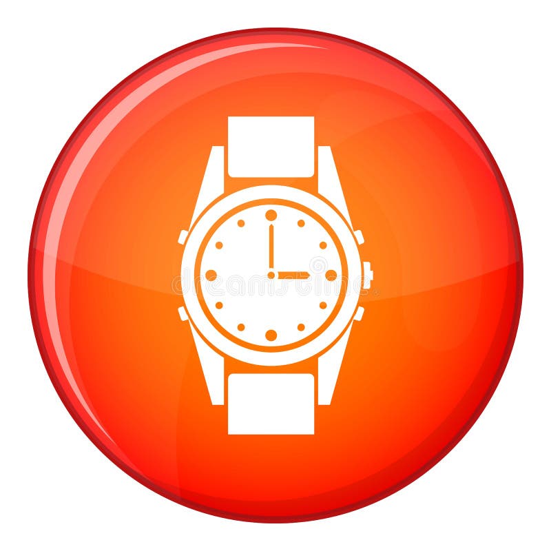 Swiss Watch Icon, Flat Style Stock Vector - Illustration of icon ...