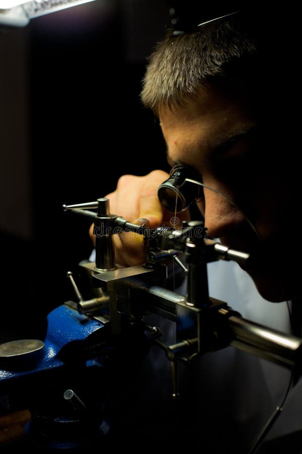 Swiss Watchmaker Lathe V editorial photography. Image of grinding ...