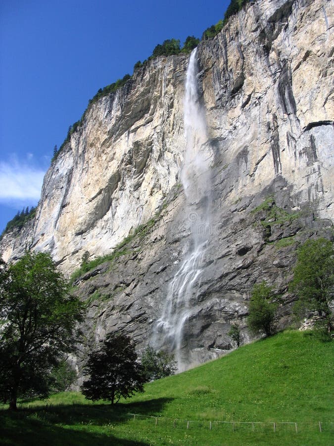 Swiss Waterfall stock image. Image of mountain, vacation - 27681451