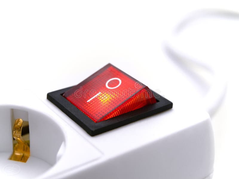 Red power switch stock photo. Image of switch, detail - 2718816