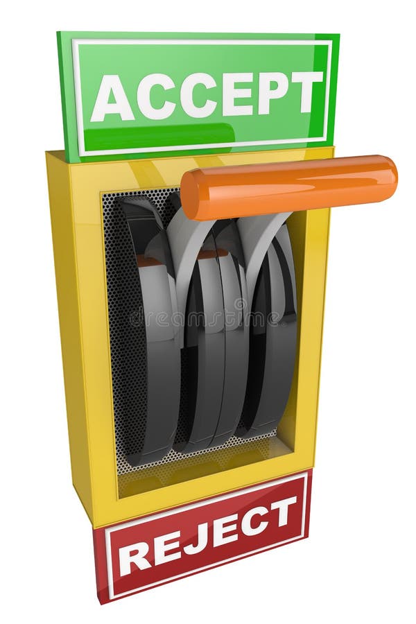Switch Accept and Reject stock illustration. Illustration of ...