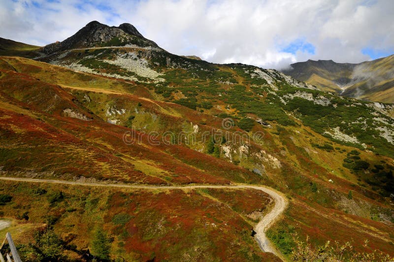Switch Back in Tirol Mountains Stock Image - Image of alpen, mountains ...