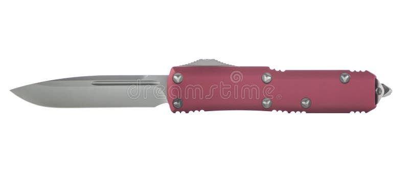 Switch Blade Isolated on White Background Stock Photo - Image of steel ...