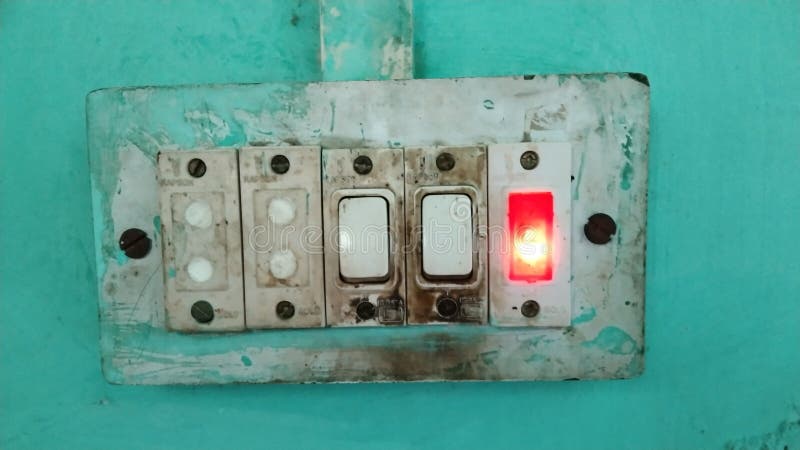 Switch Board with Indicator Stock Image - Image of switch, light: 197919009