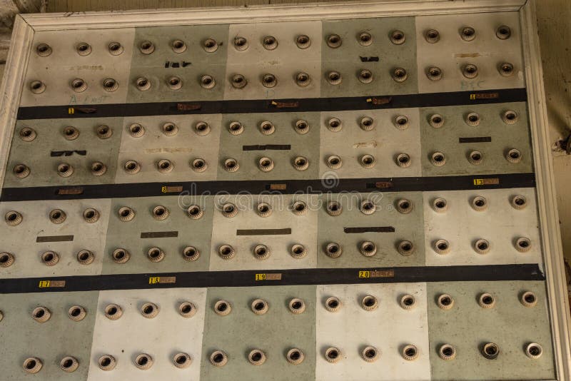 Switch Board for Old Fashioned Fuse Board Stock Image - Image of ...