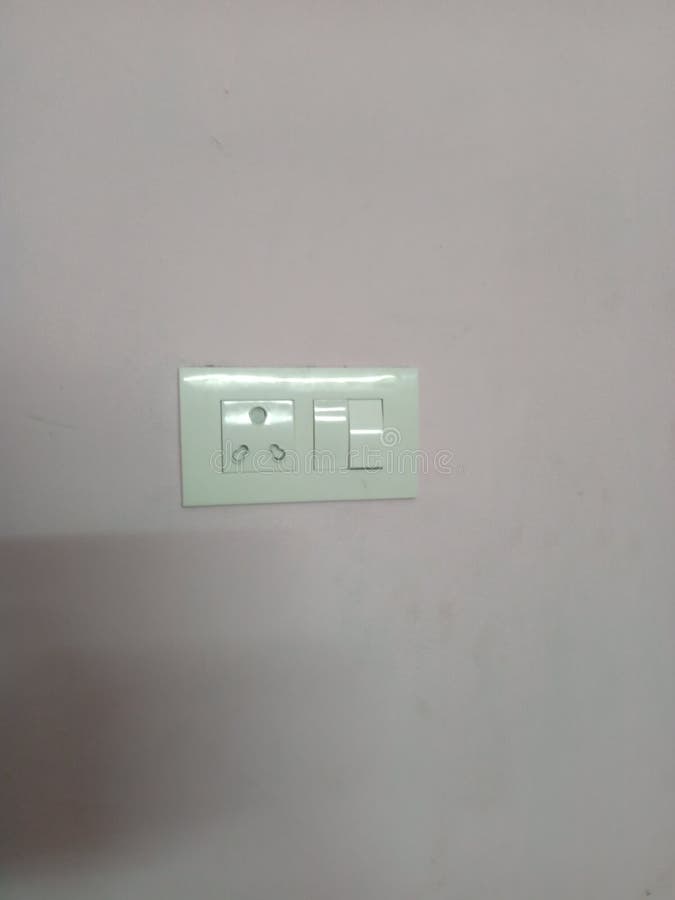 Switch Board on Wall Attached Hole Stock Photo - Image of board, hole ...