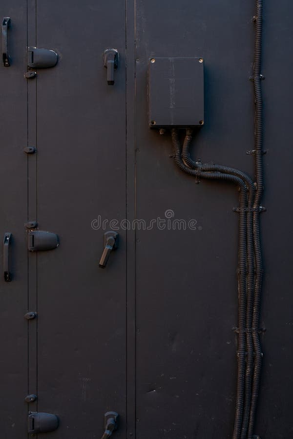 Switch Box. Black Paint Surface Stock Photo - Image of circuit, home ...