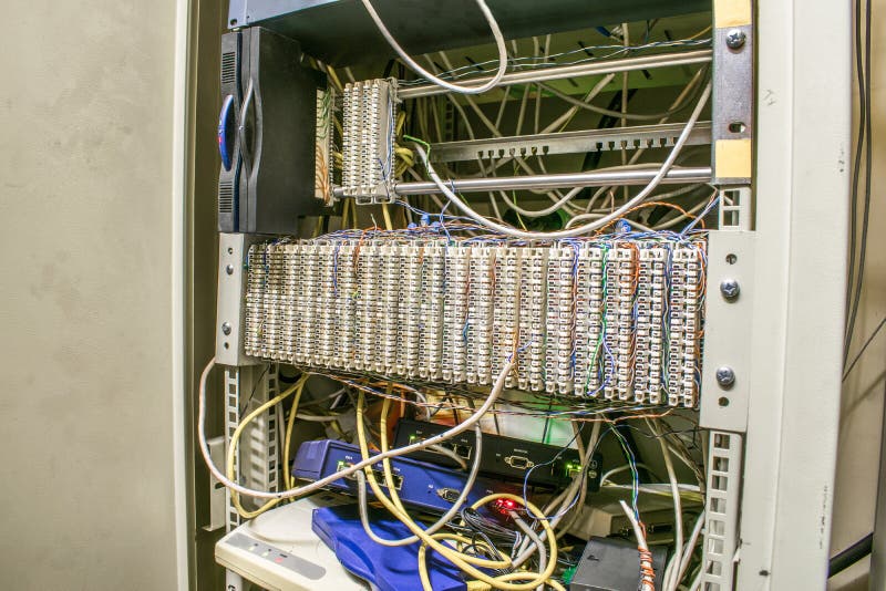 A Switch Box with Equipment for Telephony and the Internet ...