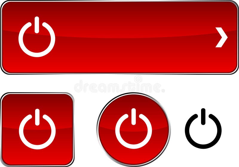 Switch button set. stock vector. Illustration of shiny - 12852747