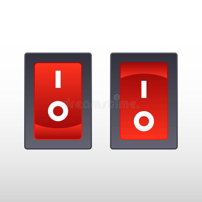 Switch Button or Turn on Turn Off Power Stock Vector - Illustration of ...
