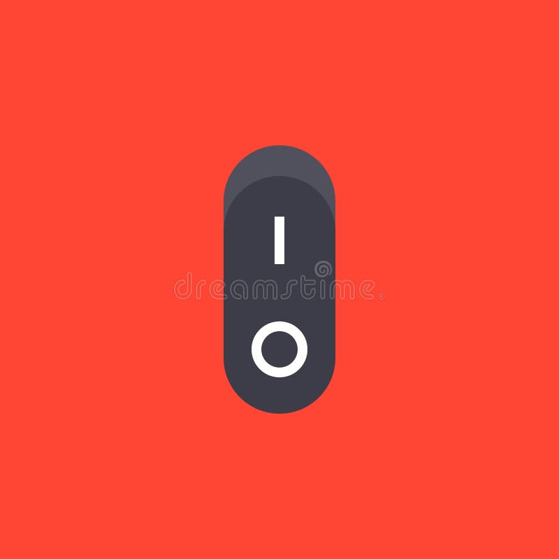 Switch Button or Turn on Turn Off Power Stock Vector - Illustration of ...