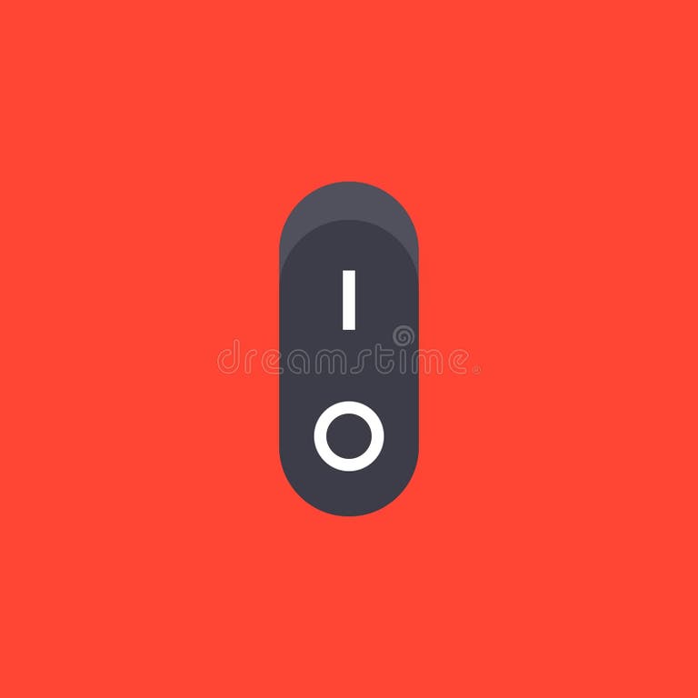 Switch Button or Turn on Turn Off Power Stock Vector - Illustration of ...