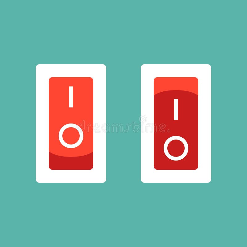 Switch Button or Turn on Turn Off Power Stock Vector - Illustration of ...