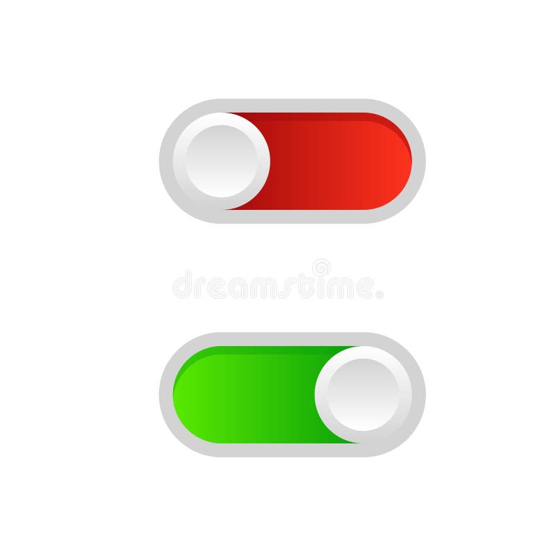 Switch Button or Turn on Turn Off Power Stock Vector - Illustration of ...