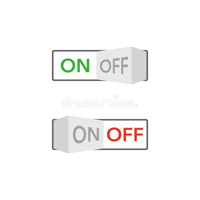 Switch Button or Turn on Turn Off Power Stock Vector - Illustration of ...