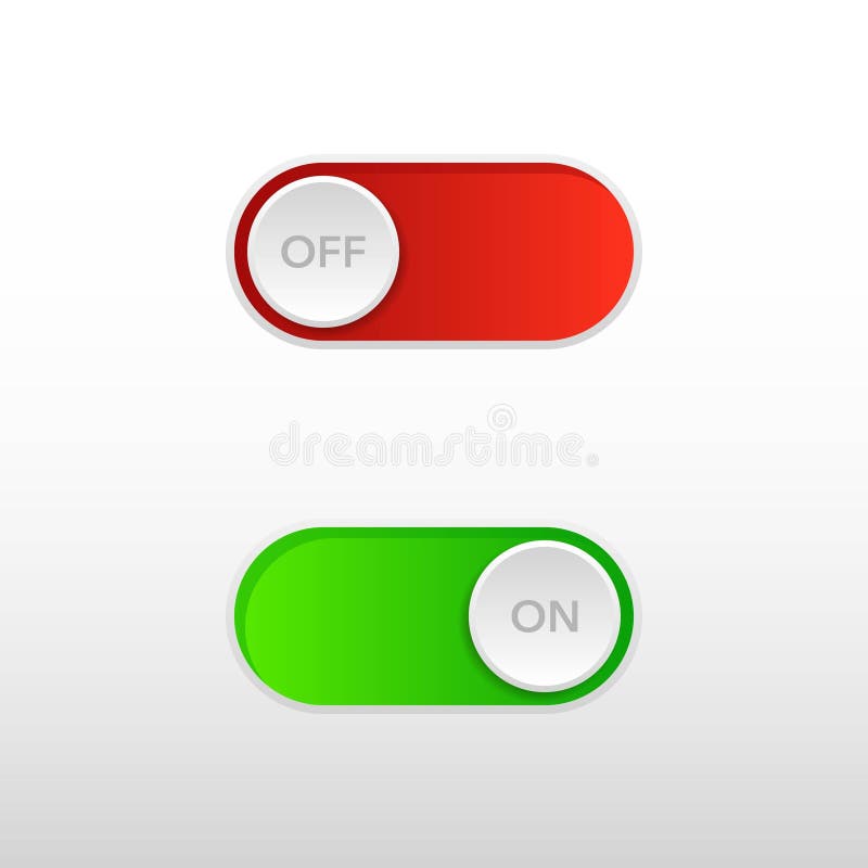 Switch Button or Turn on Turn Off Power Stock Vector - Illustration of ...