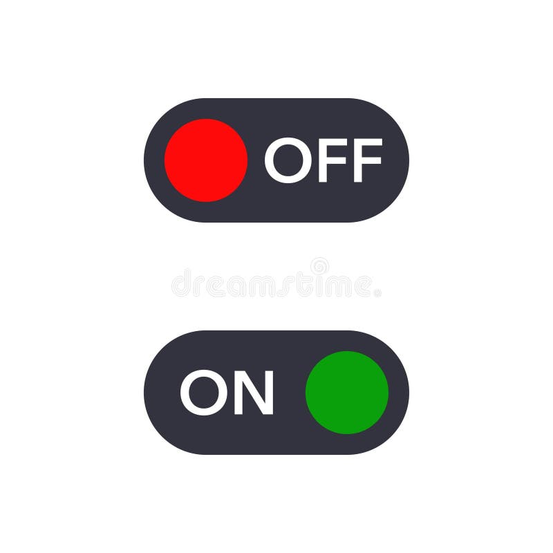 Switch Button or Turn on Turn Off Power Stock Vector - Illustration of ...