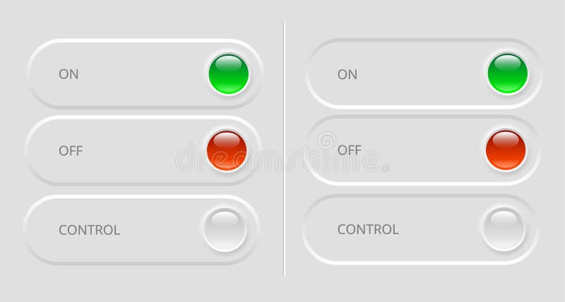 On Off switch buttons stock vector. Illustration of site - 61737154
